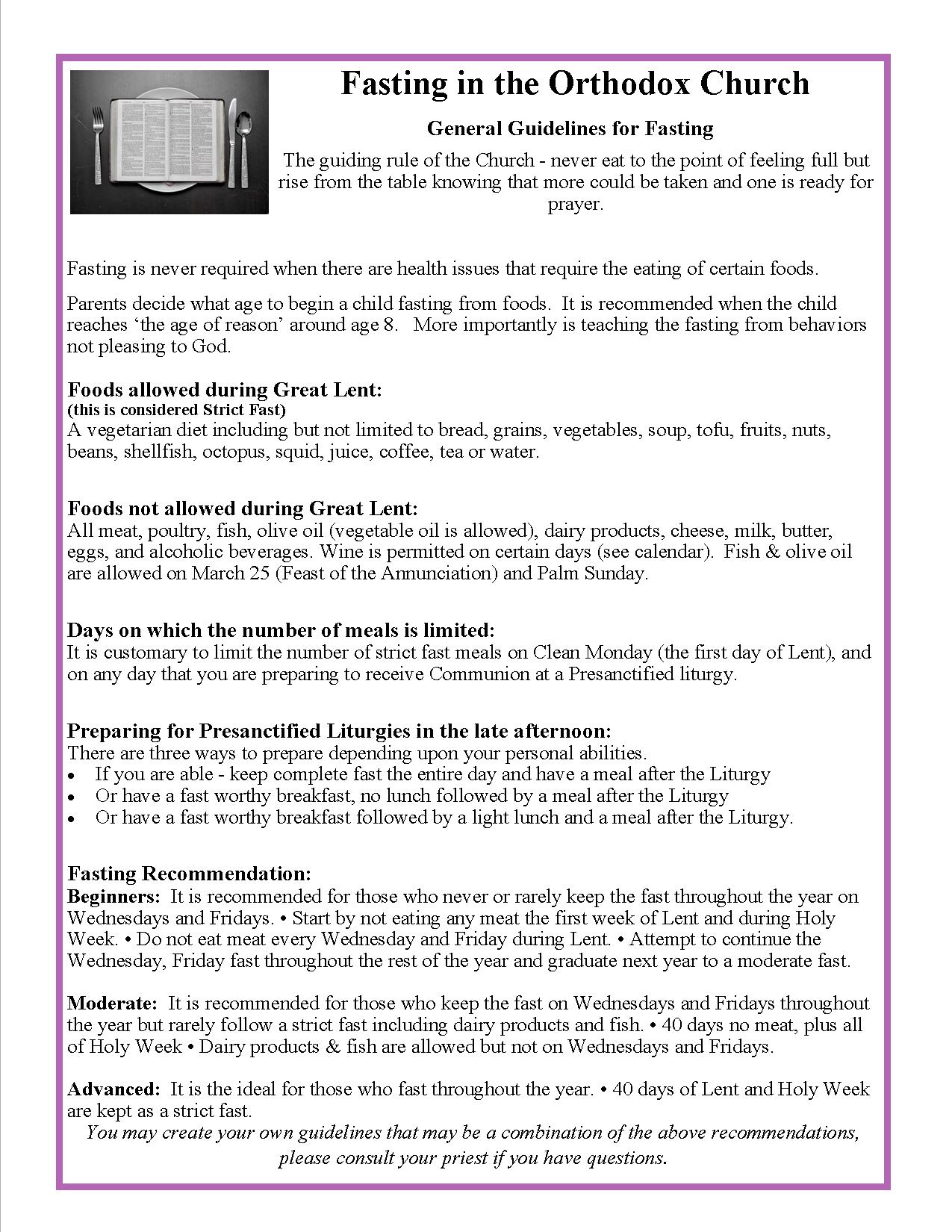 Great Lent | St. John's Greek Orthodox Church